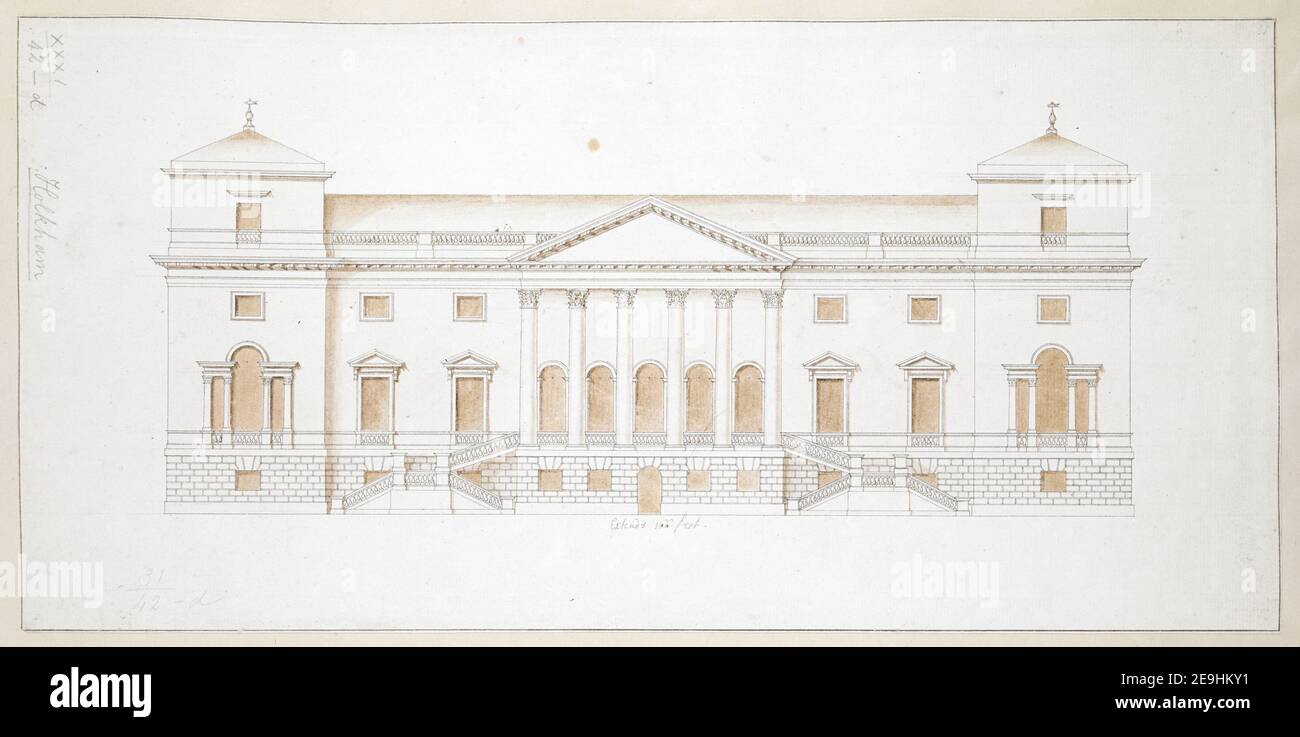 Elevation of the south front Holkham Hall . Visual Material information ...