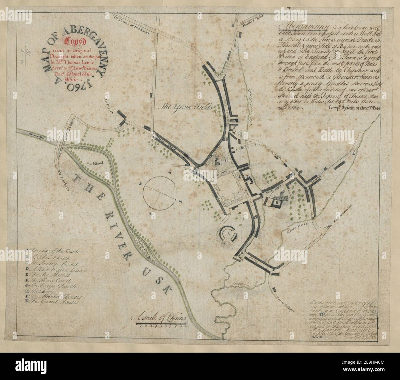 Map of abergavenny hi-res stock photography and images - Alamy