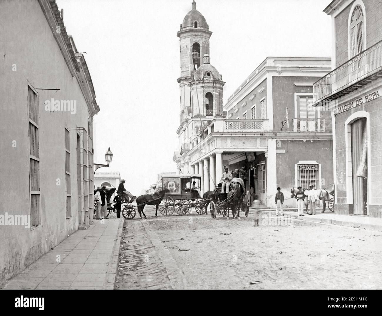 Late 19th century photograph - Street view, Cienfuegos, Cuba, c.1900 ...