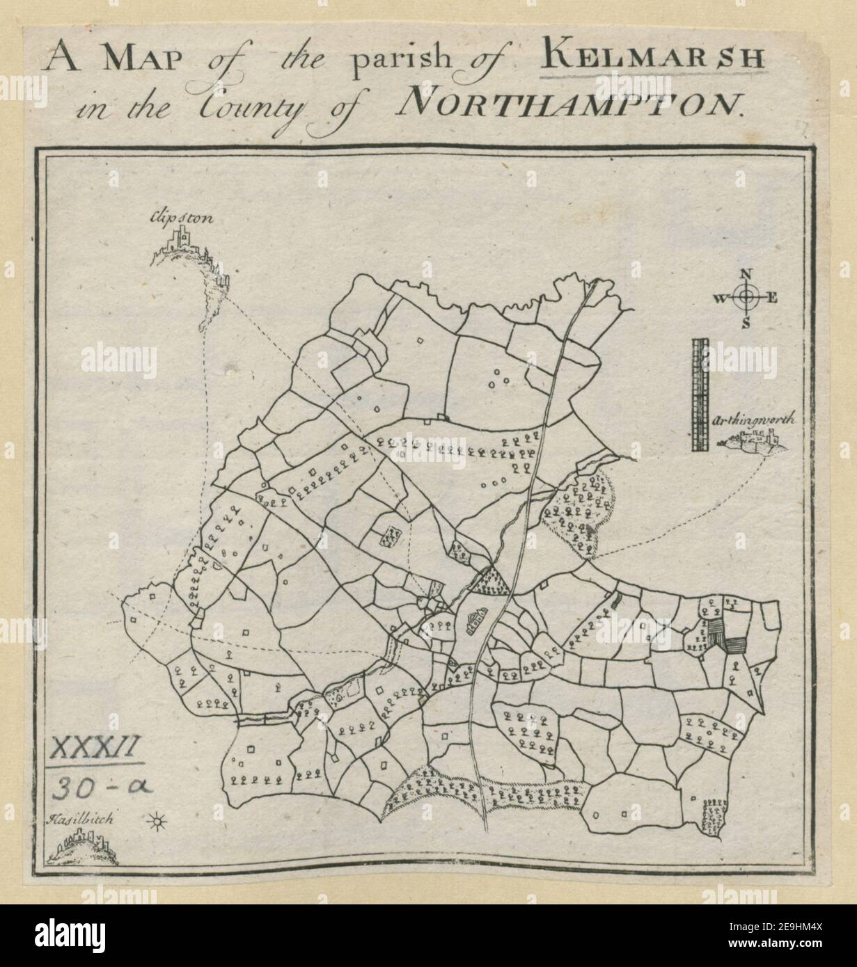 A MAP of the parish of KELMARSH in the County of NORTHAMPTON. Map ...