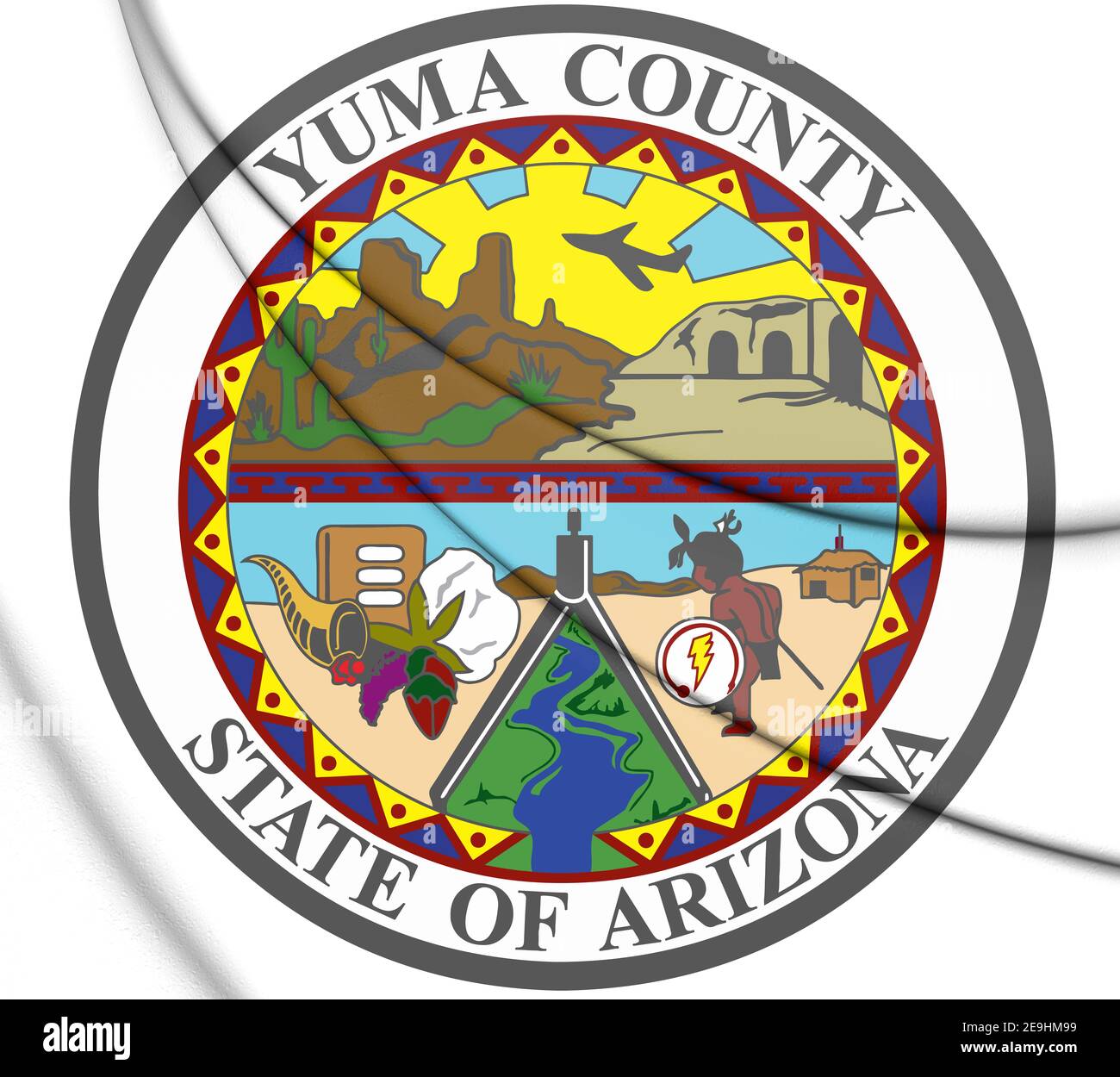 3D Seal of Yuma County (Arizona state), USA. 3D Illustration Stock ...