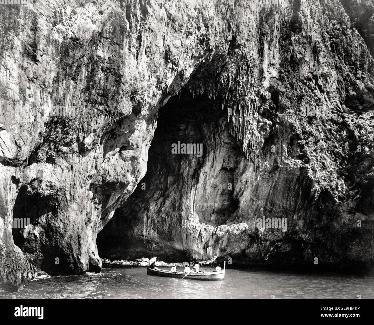 Late 19th century photograph - White Grotto, Capri, Sicily, Italy Stock ...