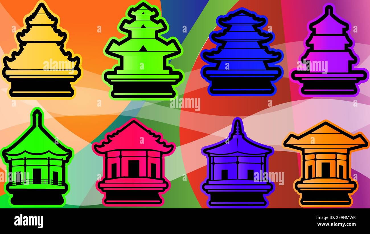 pagoda art design vector Stock Vector Image & Art - Alamy