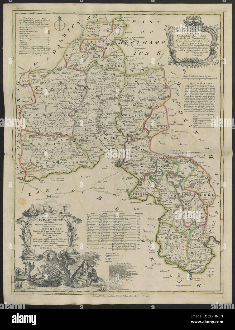 Map of oxfordshire hi-res stock photography and images - Alamy