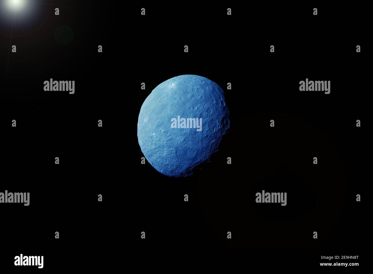 Ice planet on a dark background. Elements of this image were furnished ...