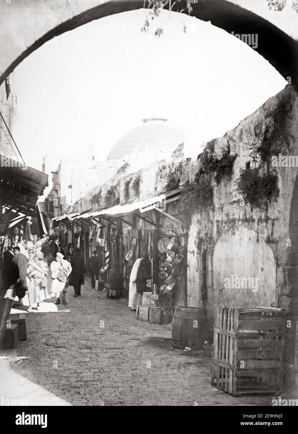 Late 19th century photograph - Street scene in Jerusalem, c.1890 ...