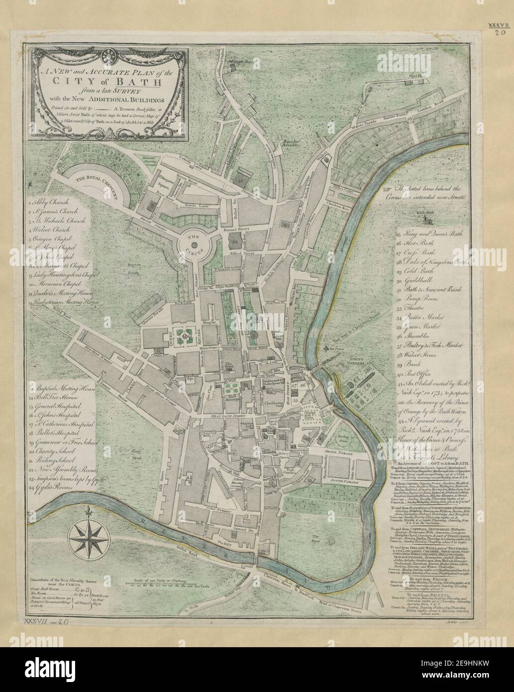 Map of the city of bath hi-res stock photography and images - Alamy