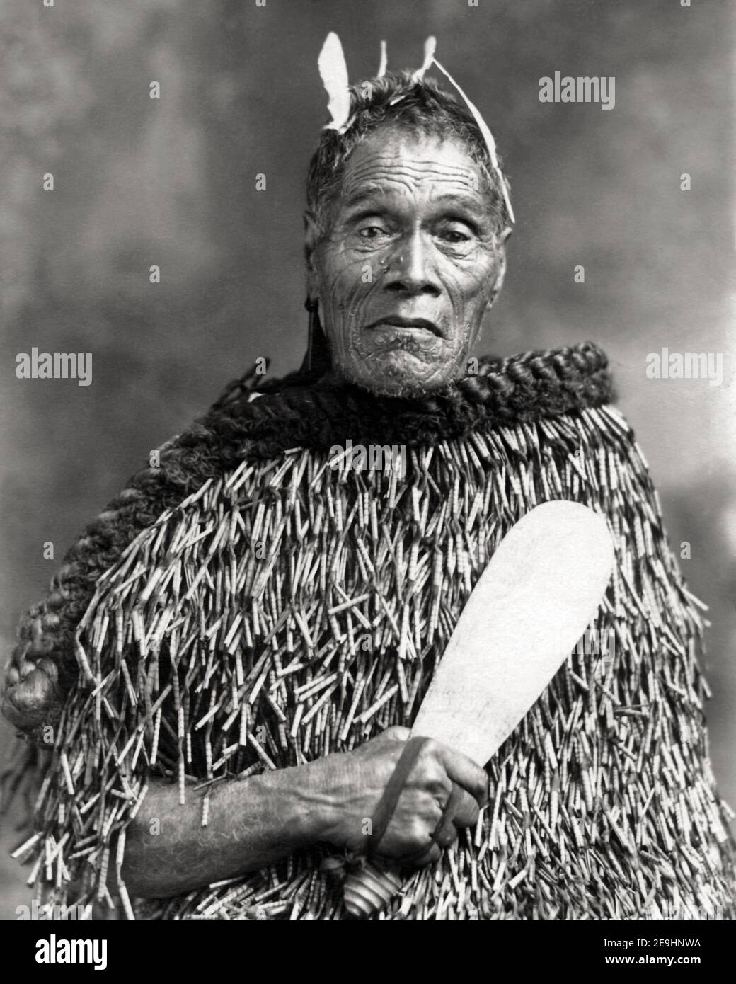 Late 19th century photograph - portrait of Mohi, Maori Chief Stock ...