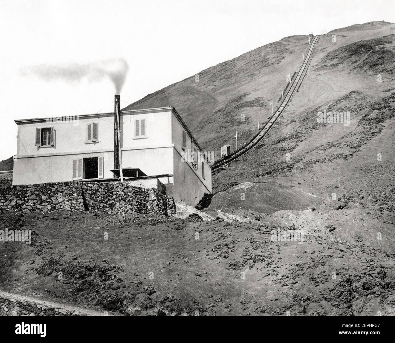 Late 19th century photograph - Funicular, Vesuvius, Italy Stock Photo ...