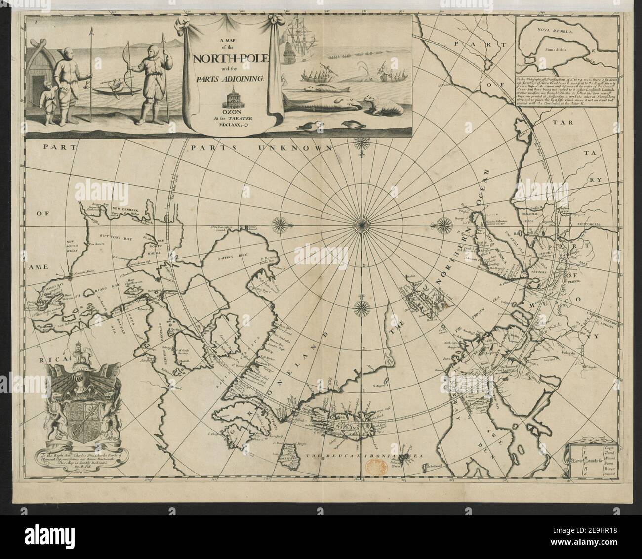 Map of the north pole hi-res stock photography and images - Alamy