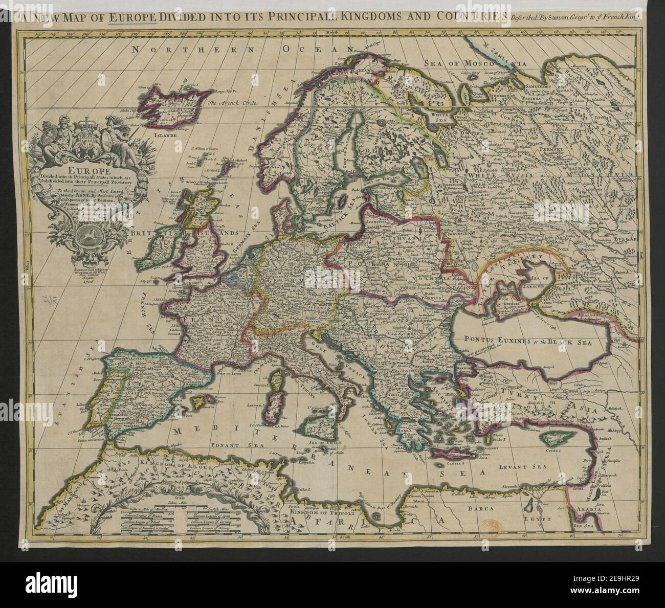 A new Map of Europe ... By Sanson. Map information: Title: A new Map of ...