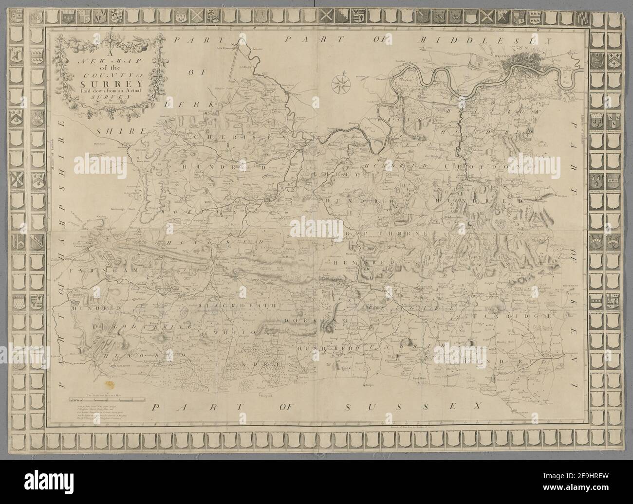Surrey map hi-res stock photography and images - Alamy