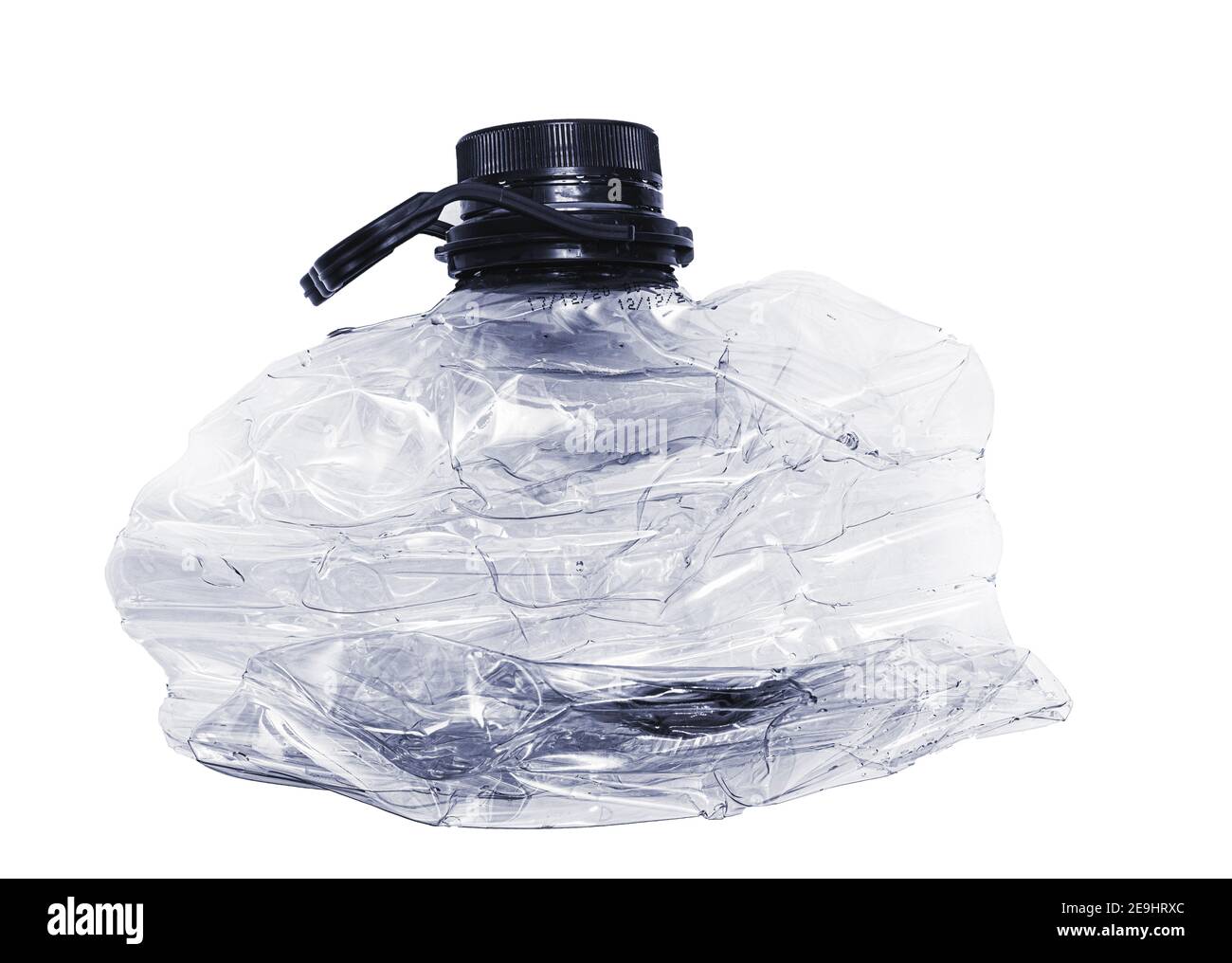 crumpled plastic bottle on white Stock Photo - Alamy