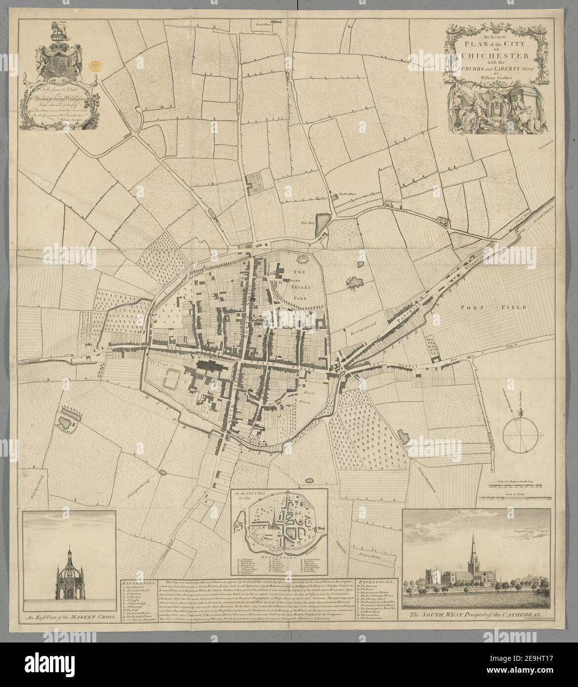 Chichester map hi-res stock photography and images - Alamy