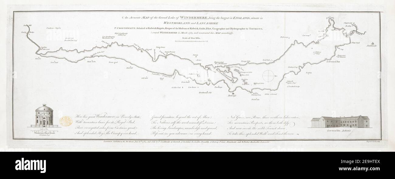 Lake windermere map hi-res stock photography and images - Alamy