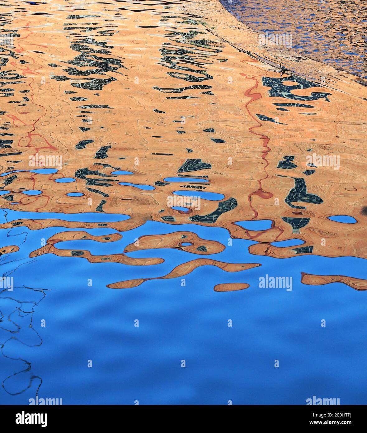 Reflection Building In Water Ripples High Resolution Stock Photography ...