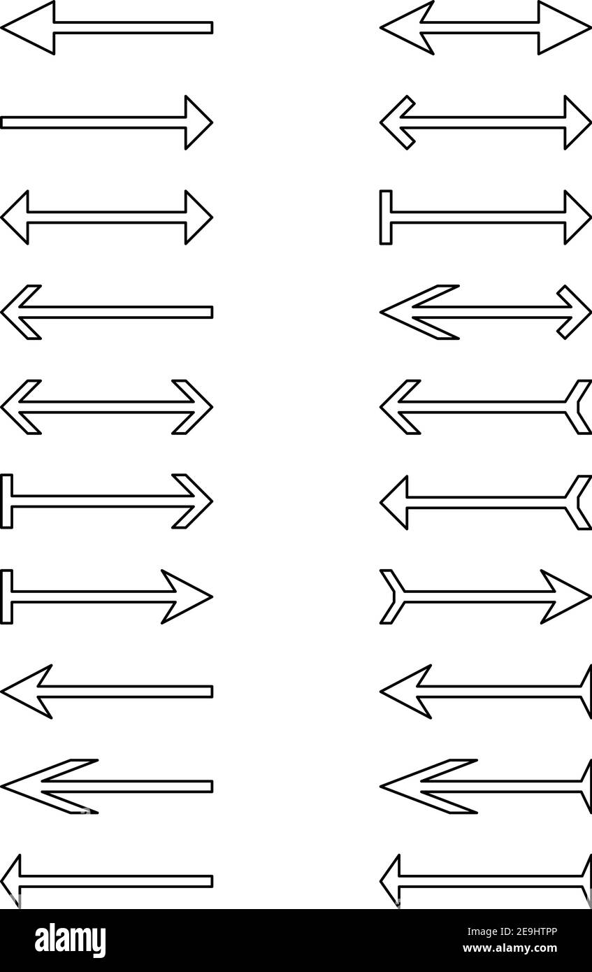 Different kinds of arrows, illustration, vector on white background ...