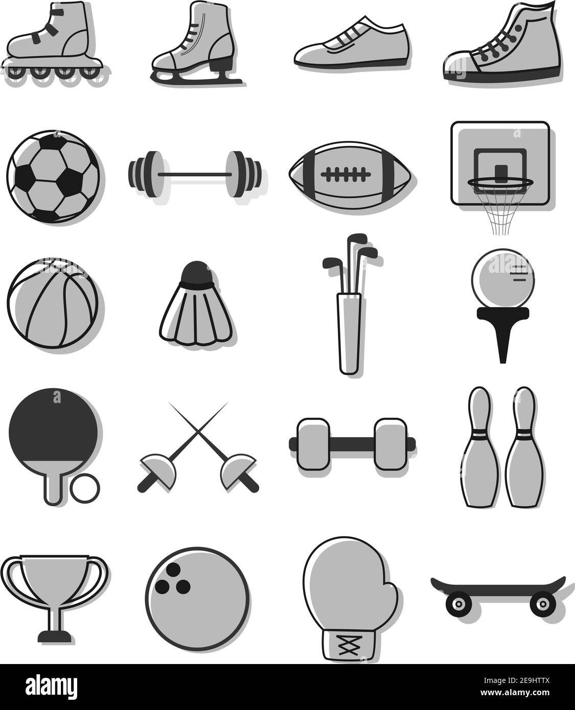 Favorite sport, illustration, vector on white background Stock Vector ...