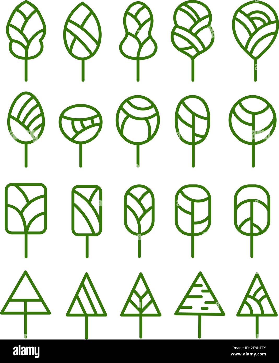 Christmas tree in different Stock Vector Images - Alamy