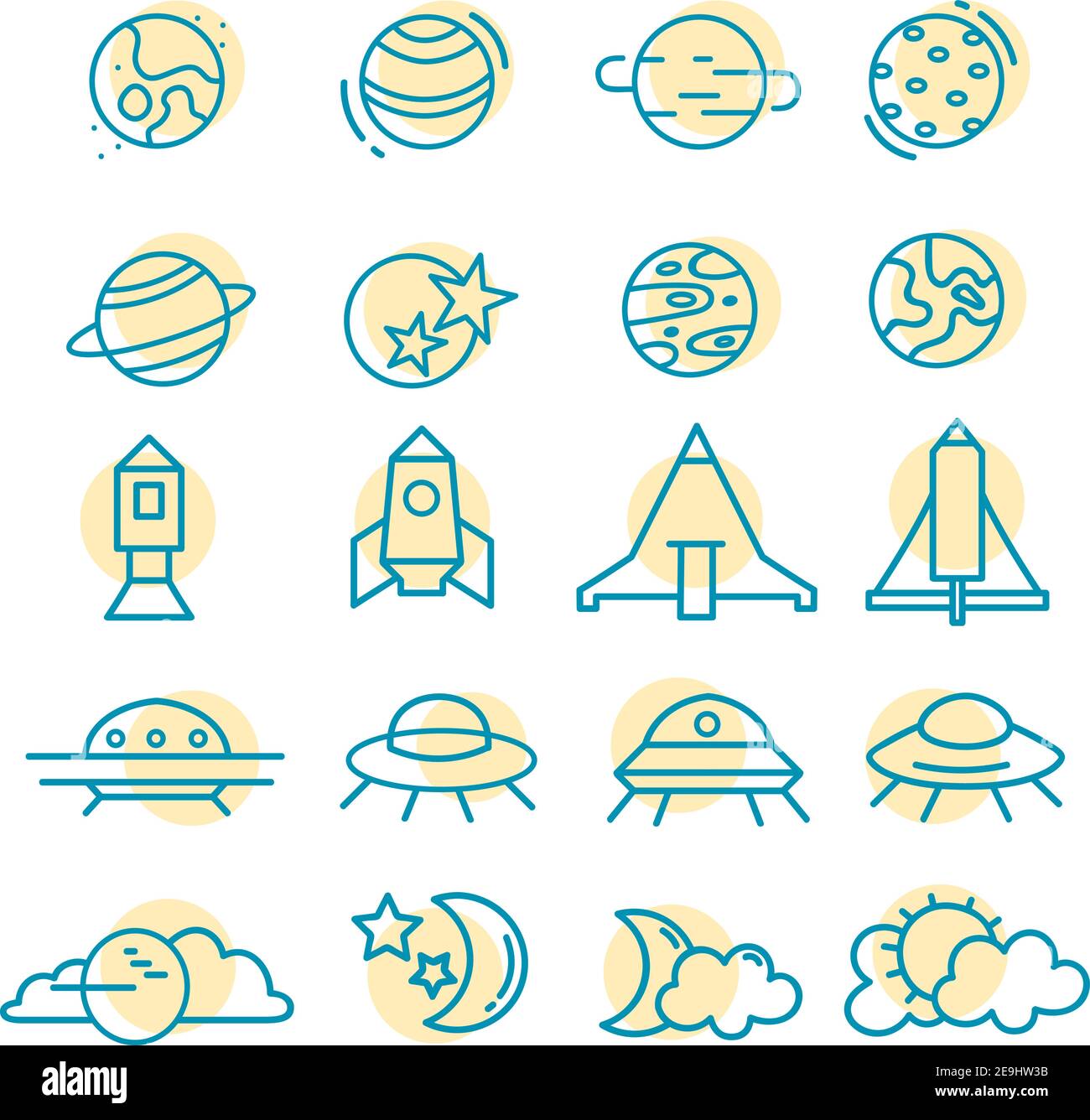 Cosmos exploration, illustration, vector on white background Stock ...