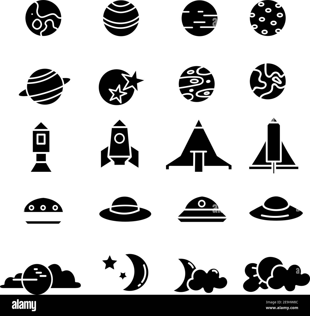 Outer space, illustration, vector on white background Stock Vector ...