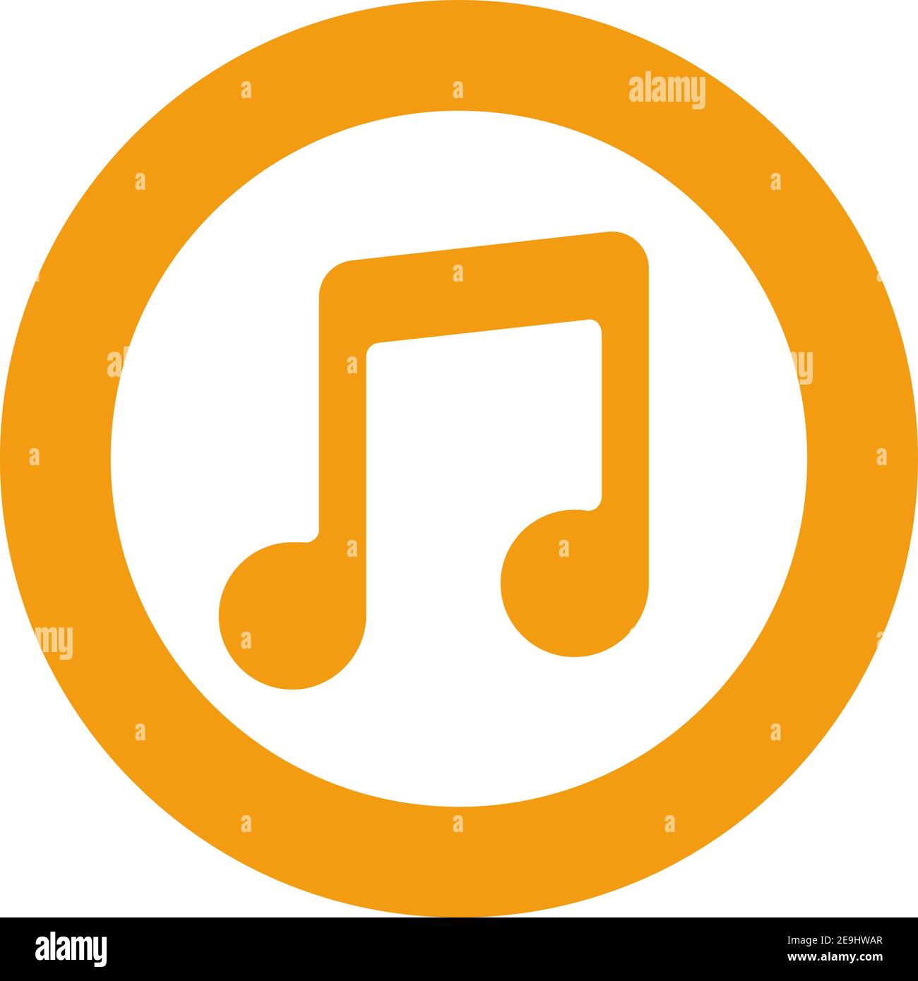 Music note, illustration, vector on white background Stock Vector Image ...