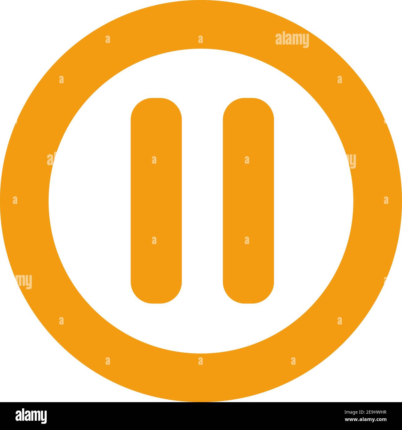 Pause sign, illustration, vector on white background Stock Vector Image ...