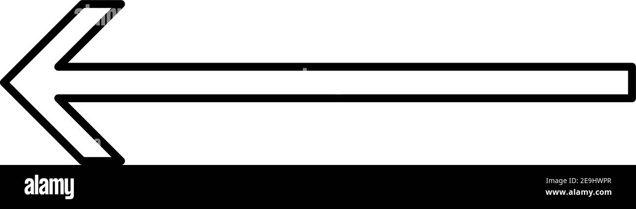 Simple arrow pointinh to the left, illustration, vector on white ...