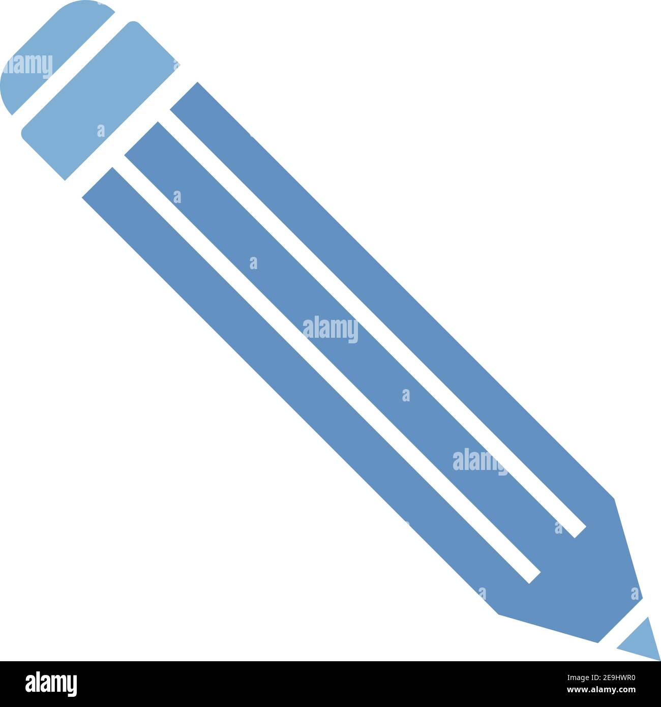 Blue pencil, illustration, vector on white background Stock Vector ...