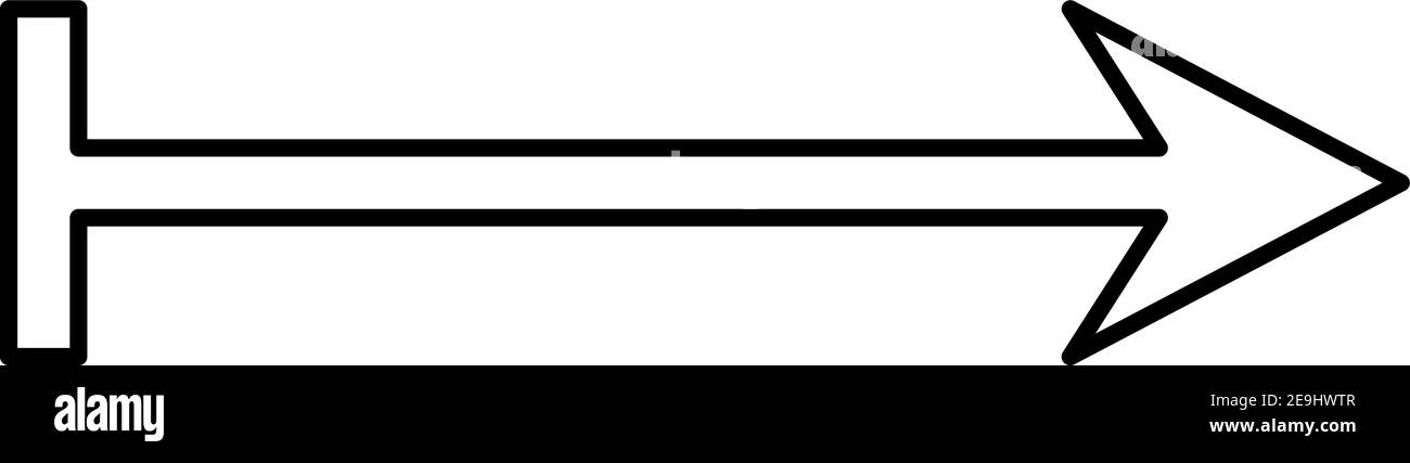 Simple white arrow pointing to the right, illustration, vector on white ...