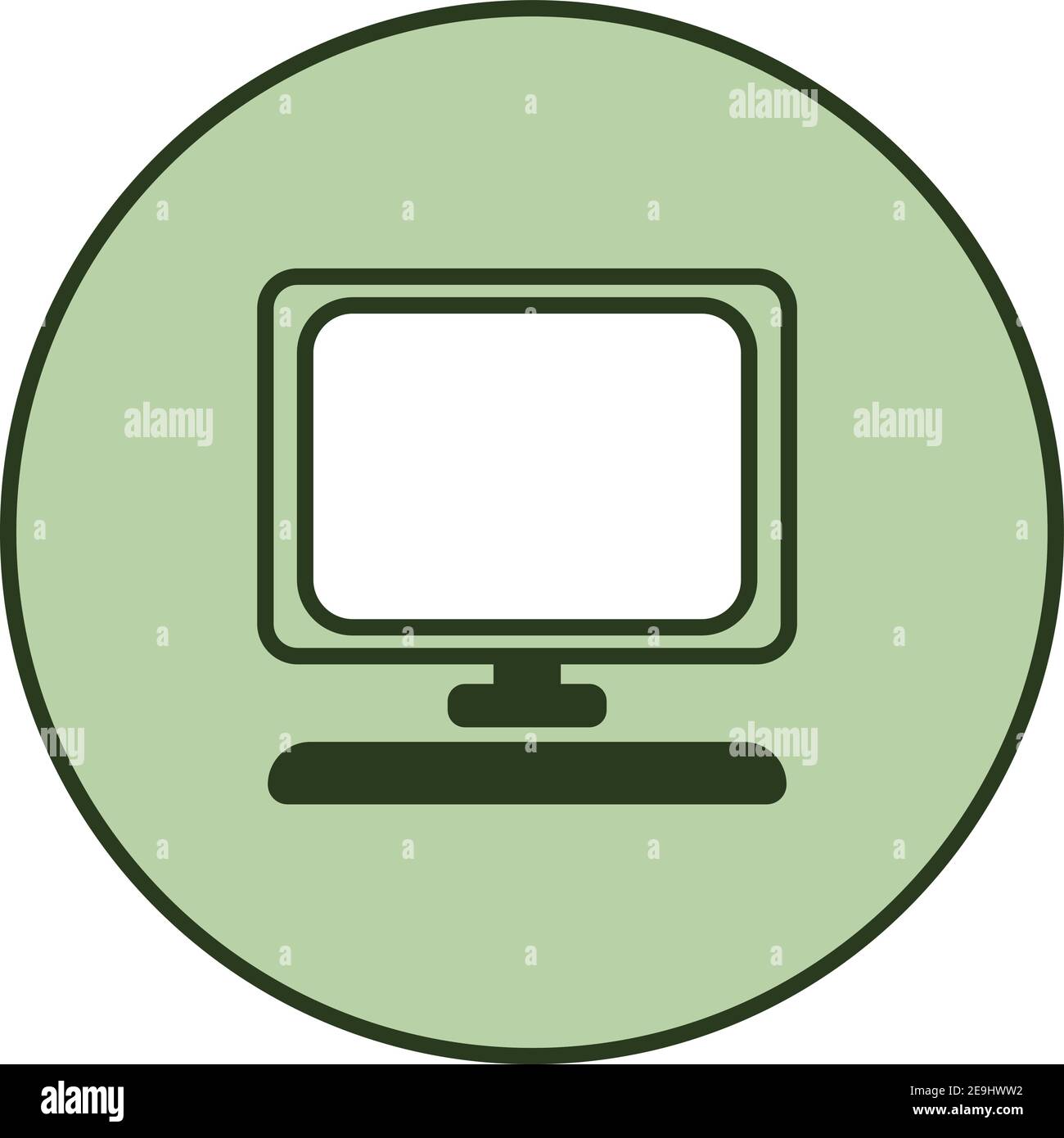 Small computer, illustration, vector on white background Stock Vector ...