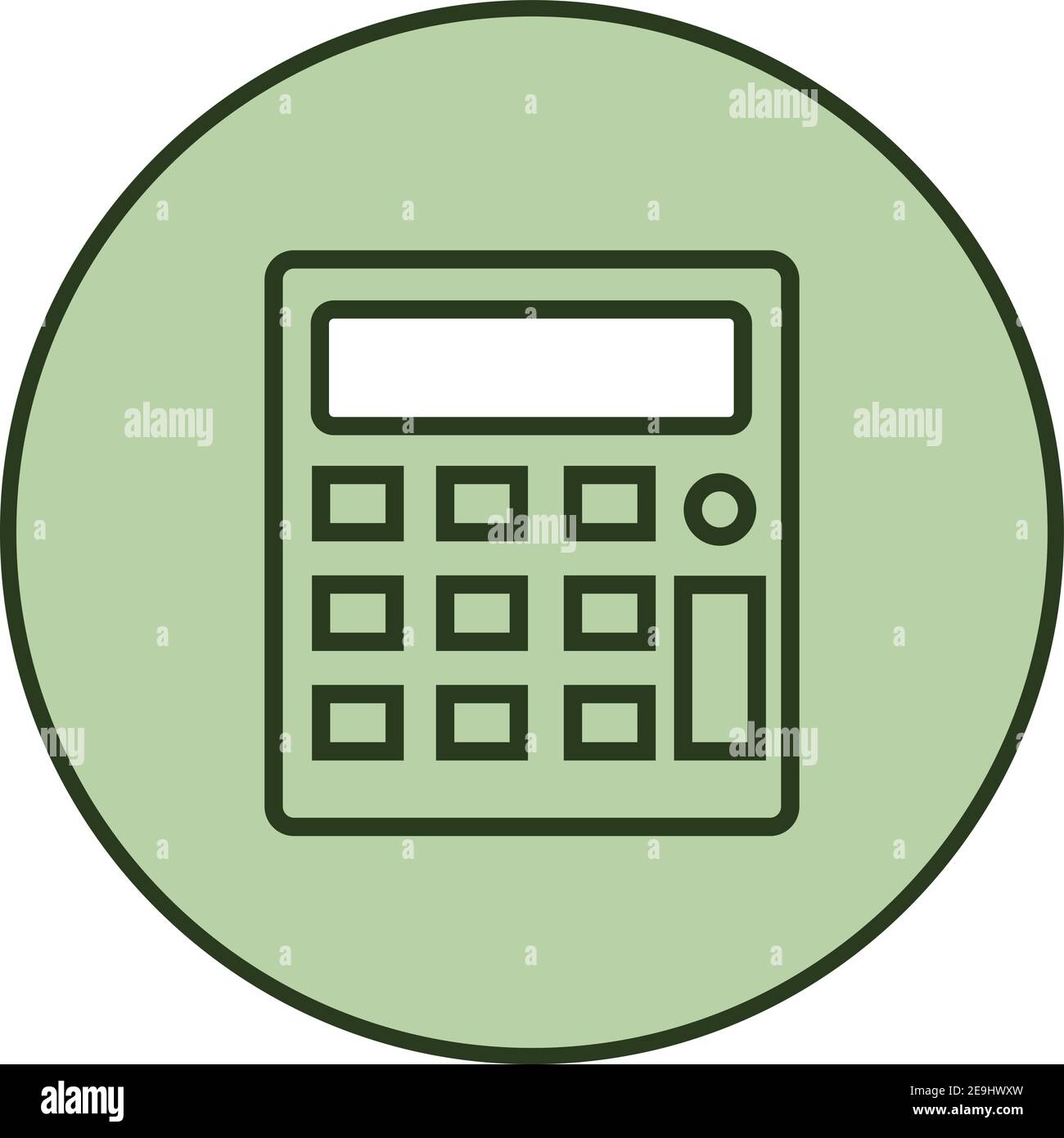 Green calculator, illustration, vector on white background Stock Vector ...