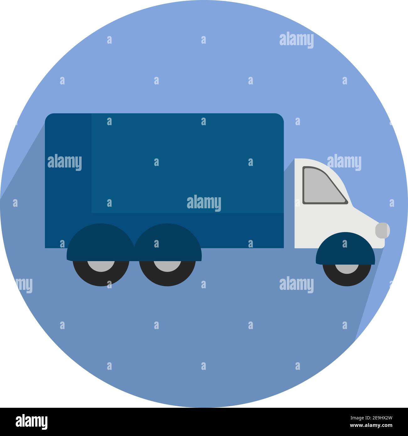 Big blue truck, illustration, vector on white background Stock Vector ...