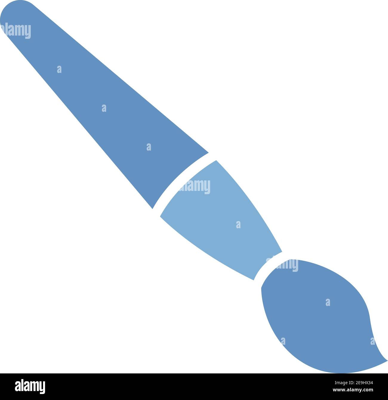 Wooden paint brushes vector vectors hi-res stock photography and images ...