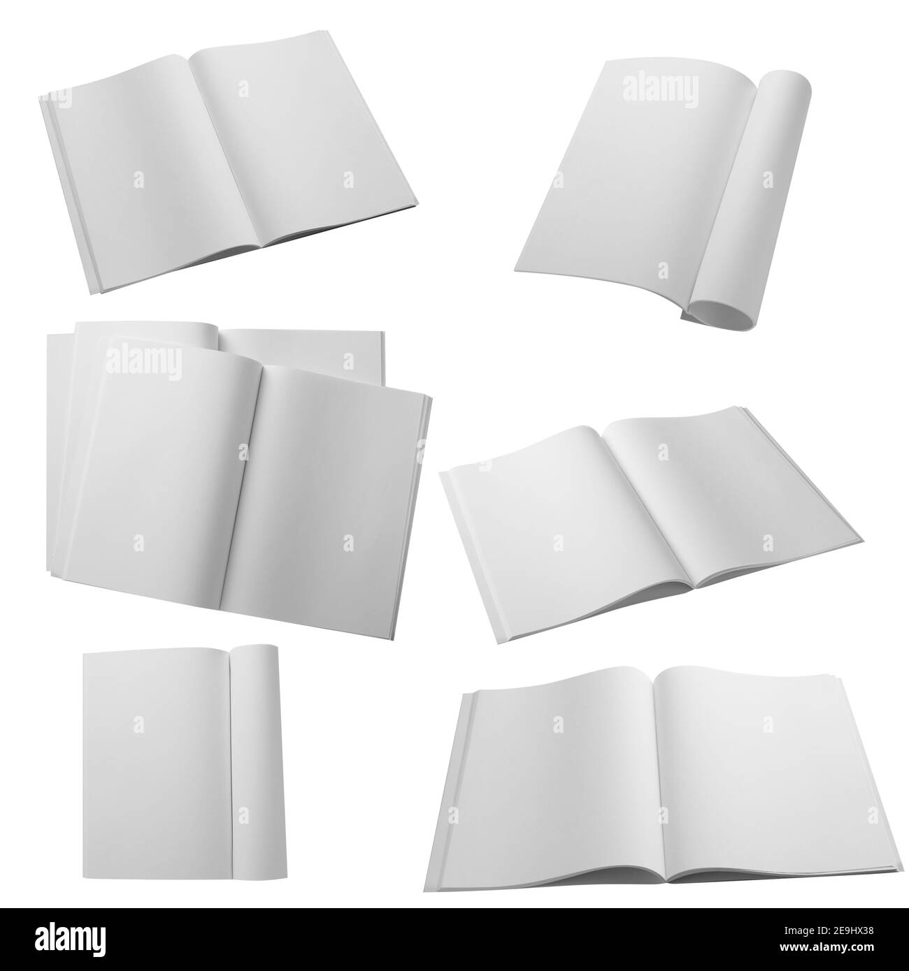Set of blank magazines on white background Stock Photo - Alamy