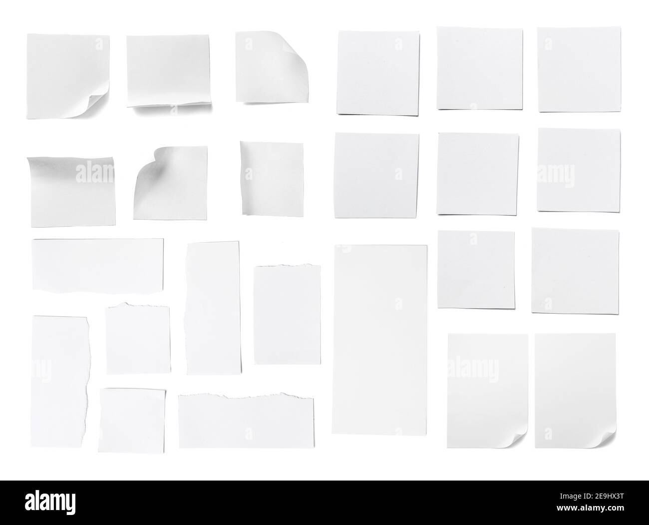 Set of different blank paper sheets on white background Stock Photo - Alamy