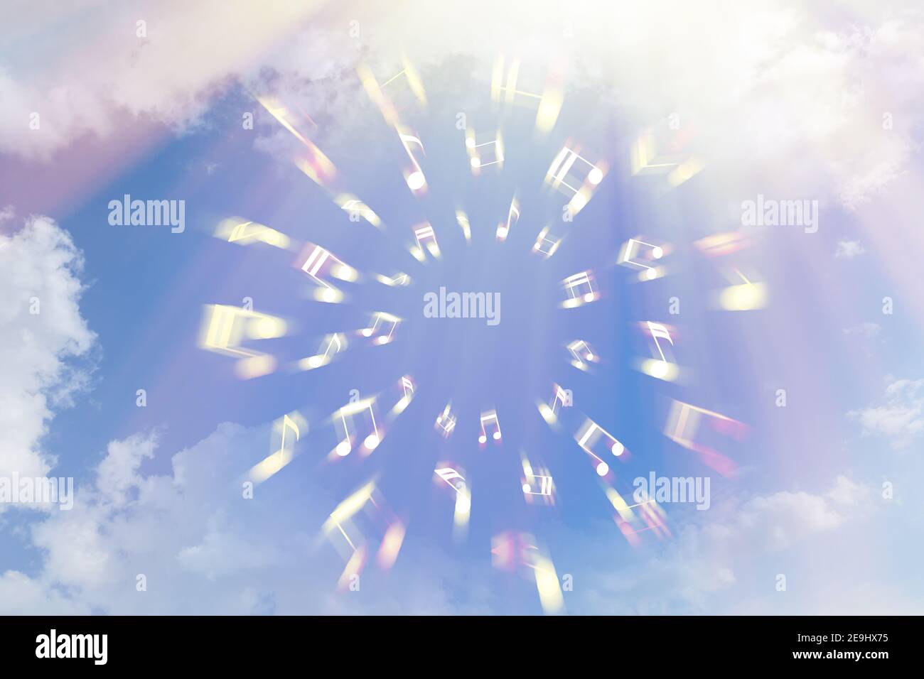 Flying music notes hi-res stock photography and images - Alamy