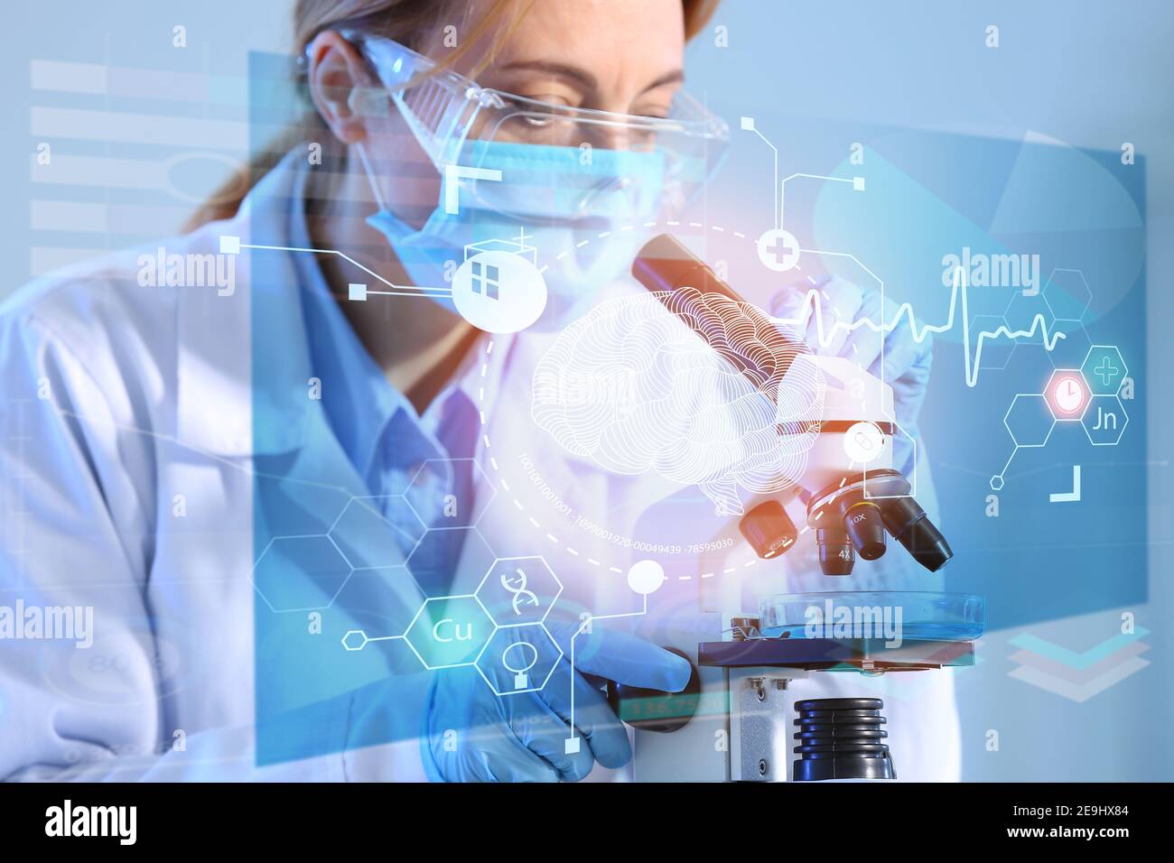Virtual microscope hi-res stock photography and images - Alamy