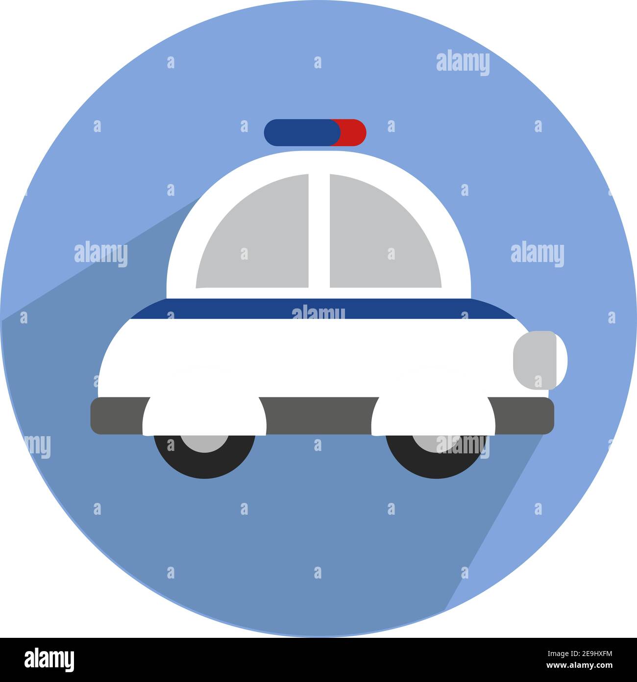 Police car, illustration, vector on white background Stock Vector Image ...