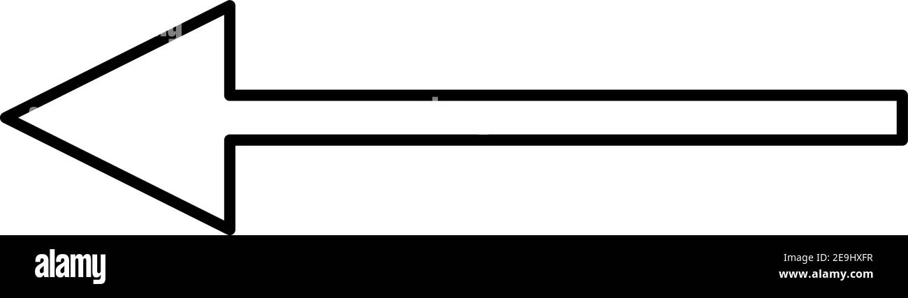 Arrow pointing to the left, illustration, vector on white background ...
