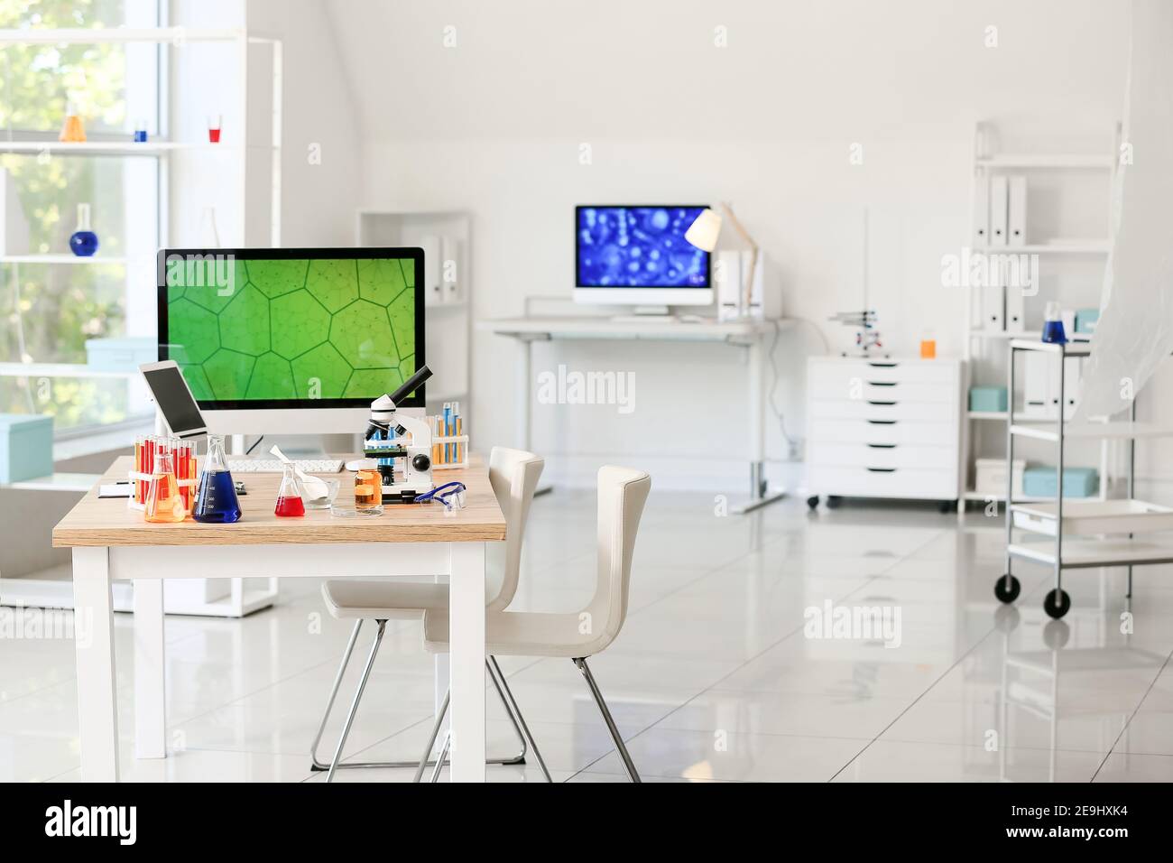 Interior of modern scientific laboratory Stock Photo - Alamy