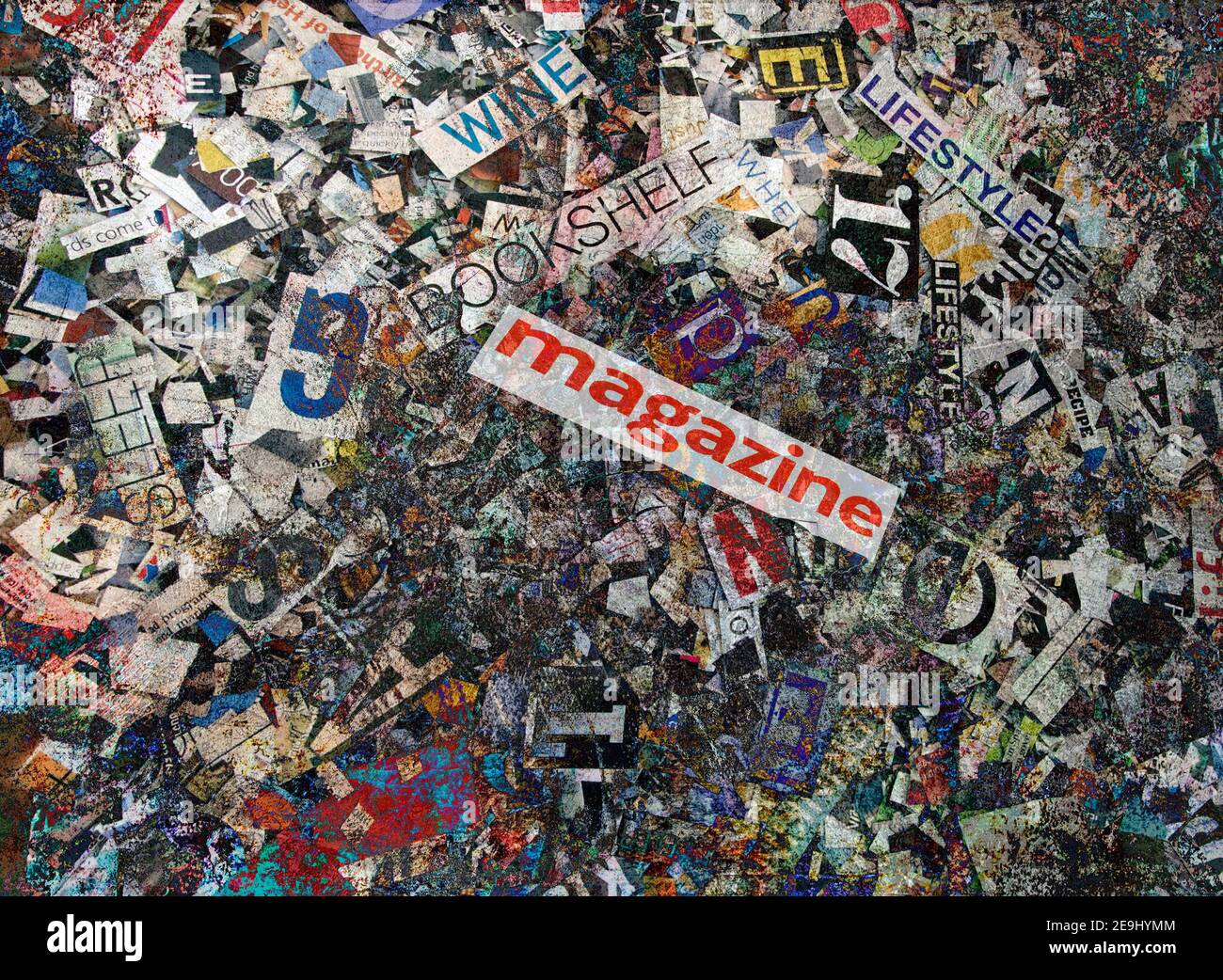 Chaotic pattern with words, letters hi-res stock photography and images ...