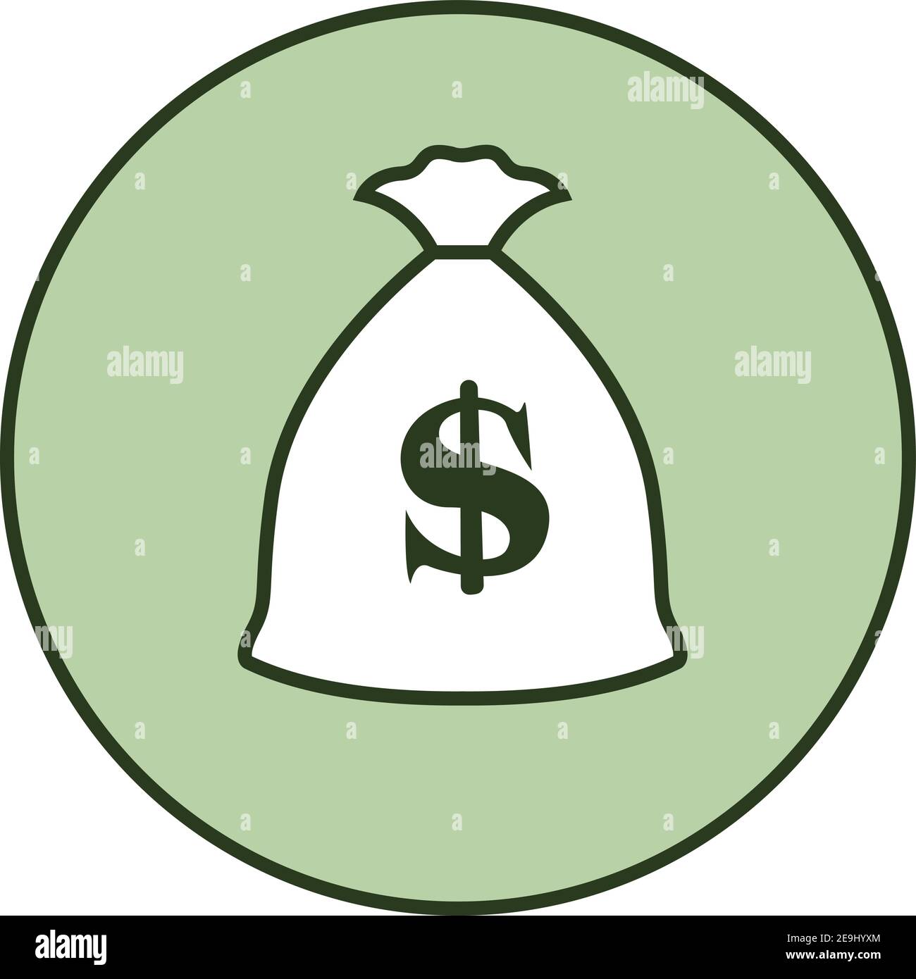 Money bag, illustration, vector on white background Stock Vector Image ...