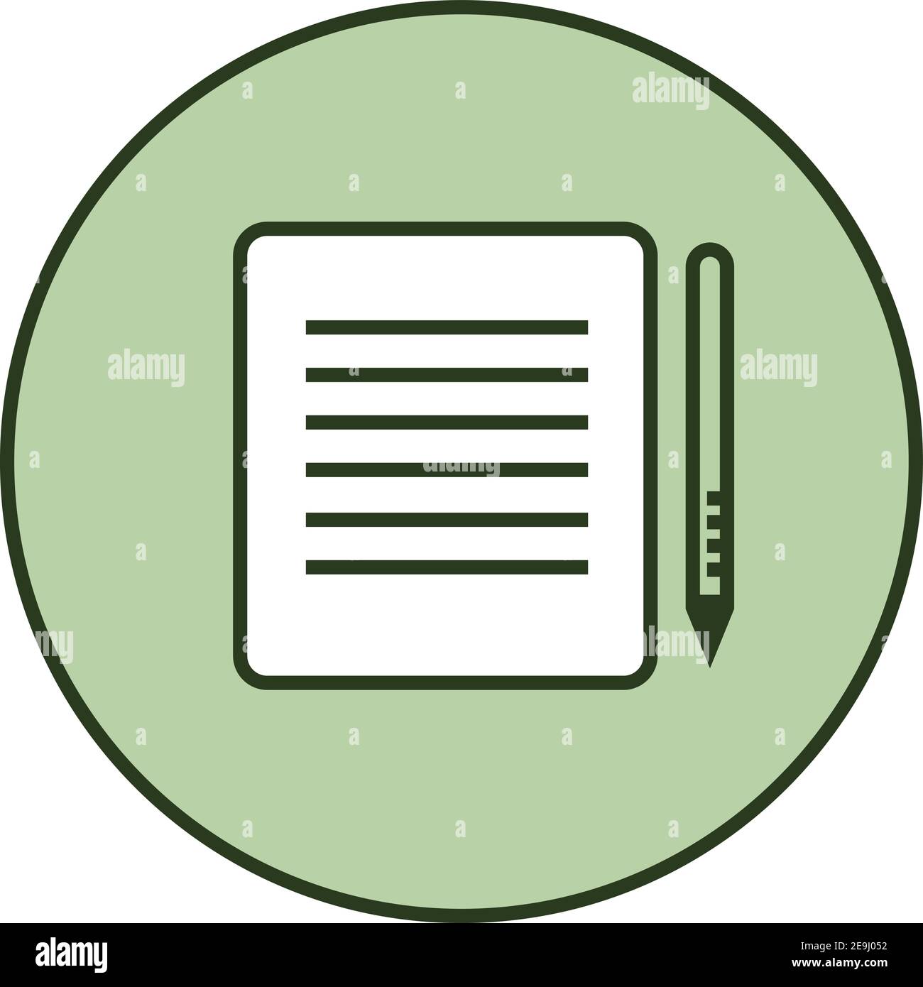 Pencil and notebook, illustration, vector on white background Stock ...