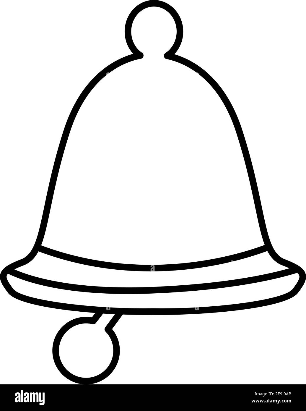 White christmas bell, illustration, vector on white background Stock ...