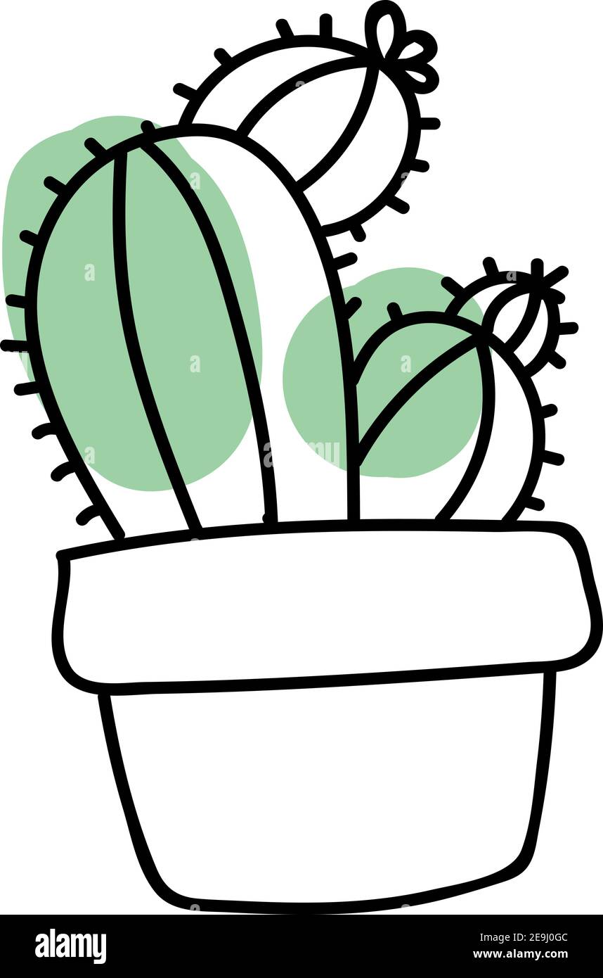 Four cacti Stock Vector Images - Alamy