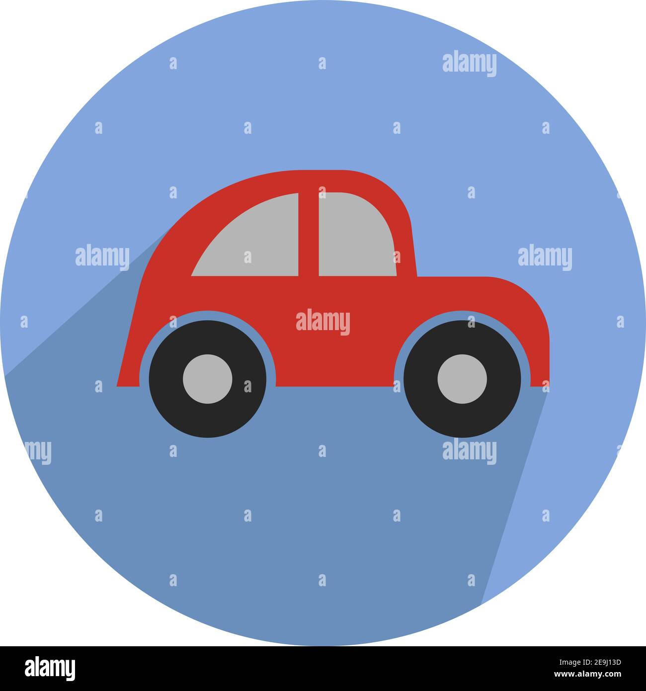 Very small red car, illustration, vector on white background Stock ...