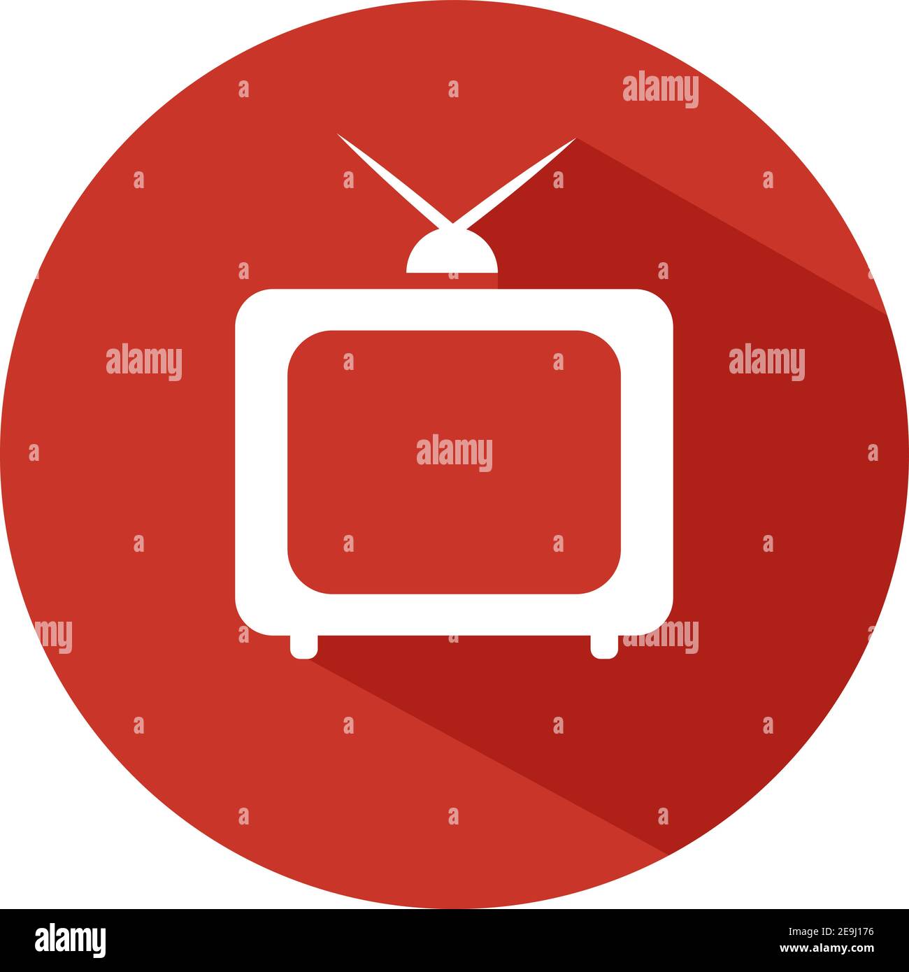 Small red TV, illustration, vector on white background Stock Vector ...