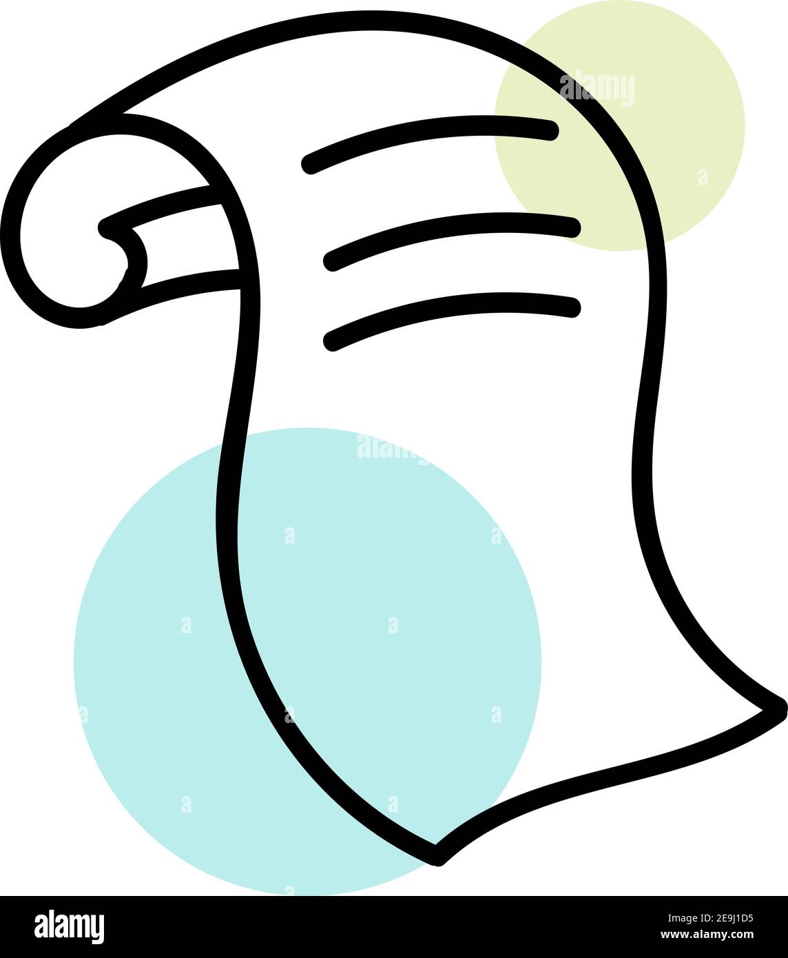 Paper with writting on it, illustration, vector on white background ...