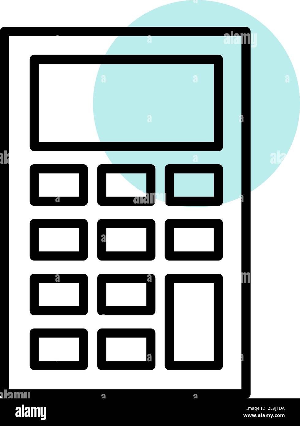 Blue calculator, illustration, vector on white background Stock Vector ...